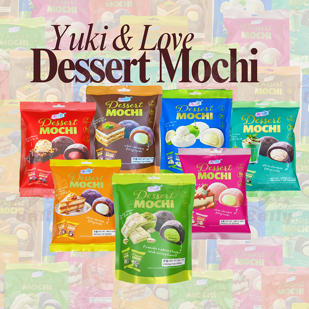 Taiwan Food YUKI & LOVE Dessert Mochi - Pistachio/Salted Caramel ...