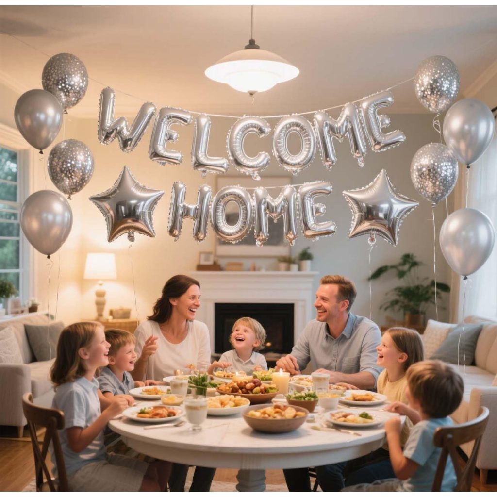 Welcome Home Decoration Balloons Banner Set Party Needs Wall Decor ...