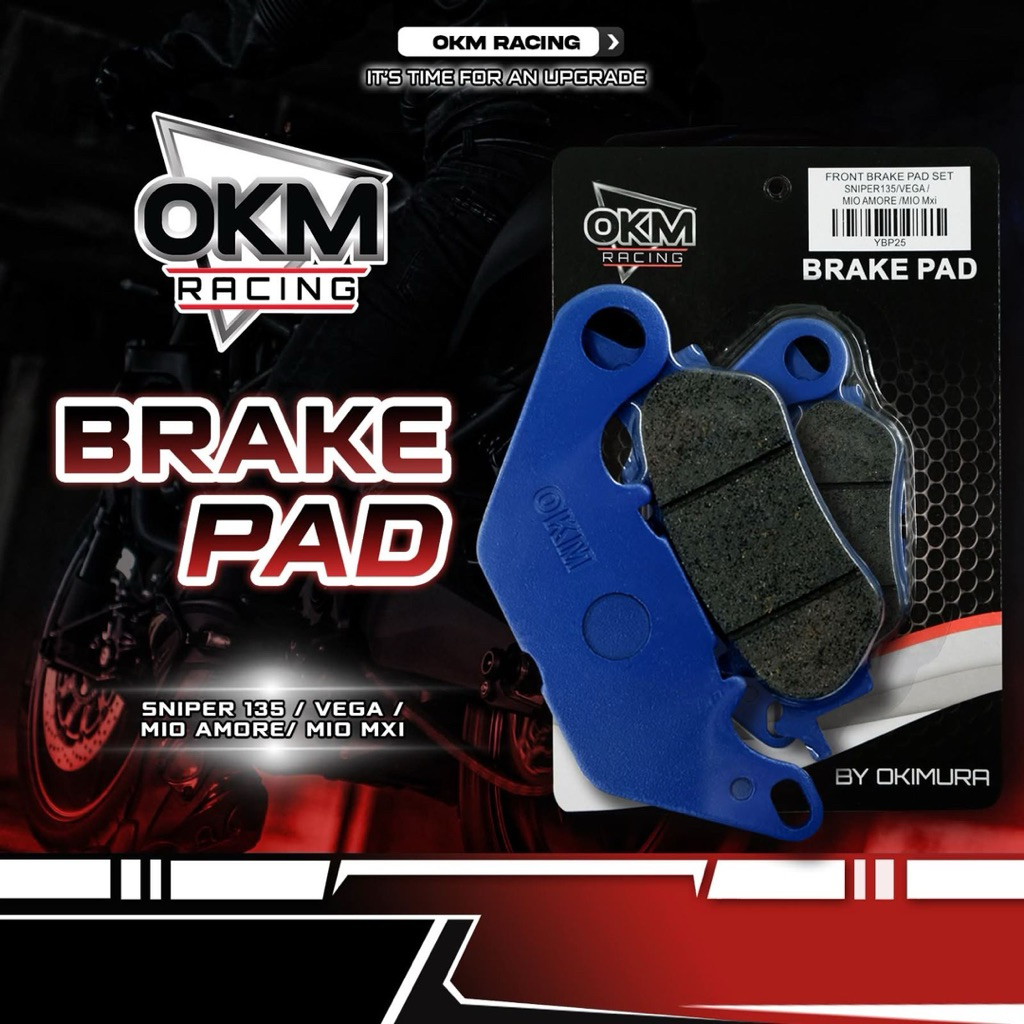 OKM BRAKE PAD UNIVERSAL MOTORCYCLE WHOLESALE MIO CLICK XRM GENIO WAVE ...