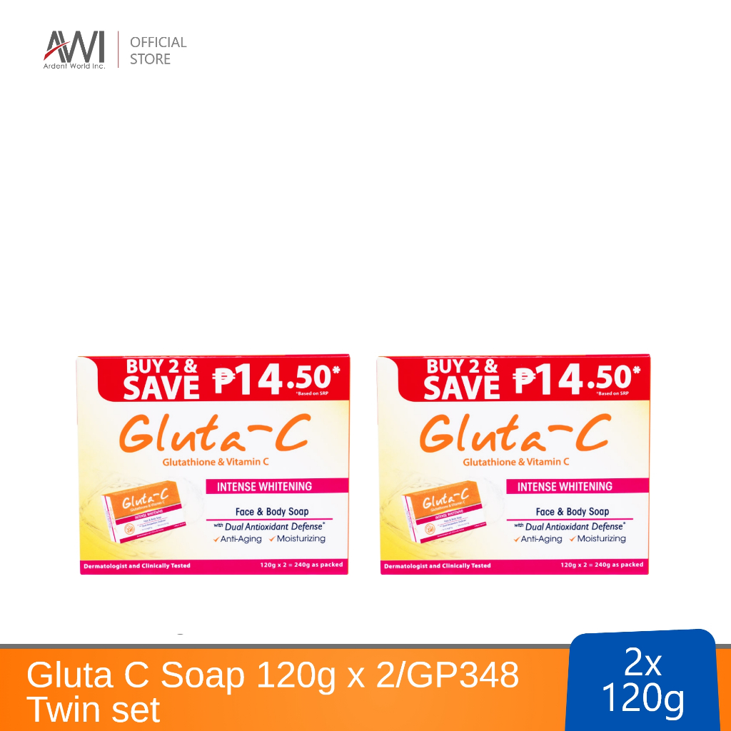 Gluta C Soap 120g x 2/GP348 Twin set | Shopee Philippines