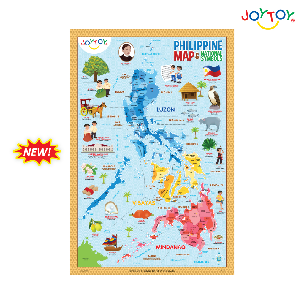 JOYTOY Philippine Map & National Symbols Posters | Shopee Philippines