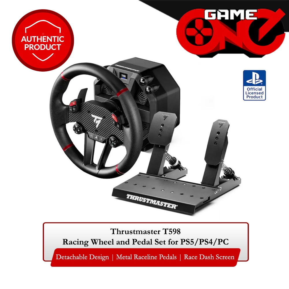 Thrustmaster T598 Direct Axial Drive Force Feedback Racing Wheel and Pedal Set for PS5/PS4/PC ...