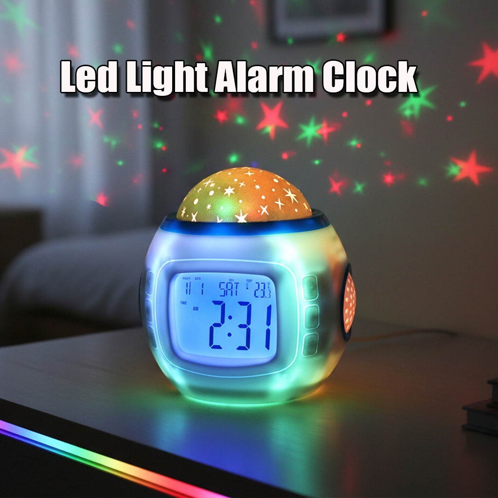 Star Projector led light alarm Clock with starshine Magic Projection ...
