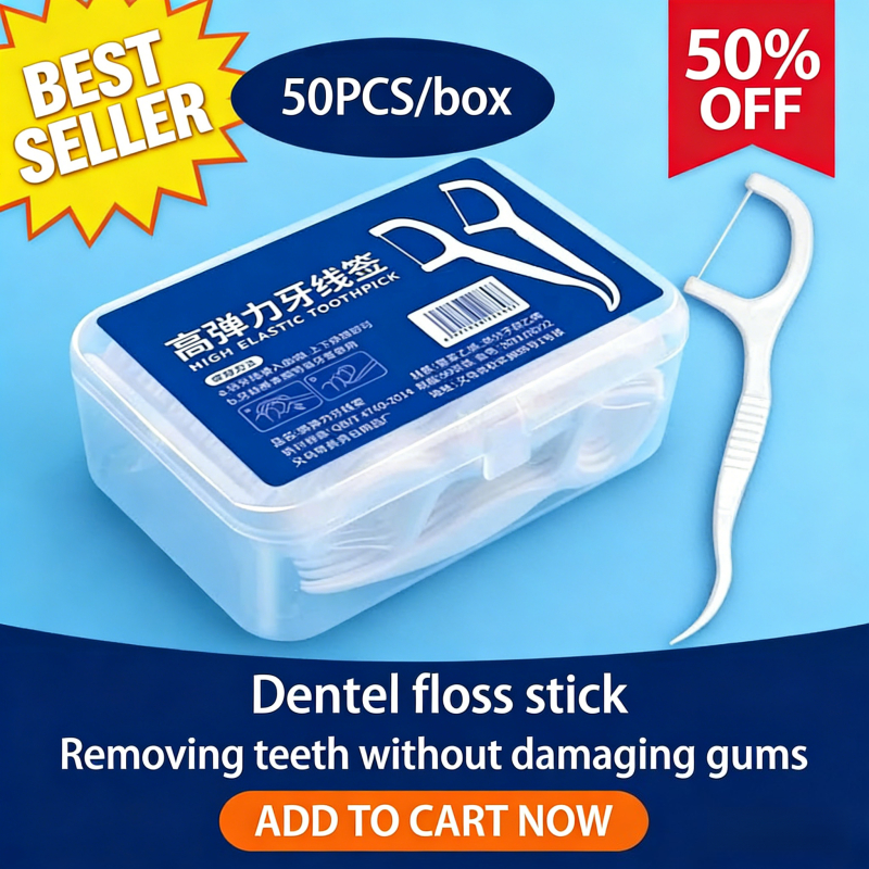50Pcs/Box Arc Hook Denta Flosser Toothpicks Effective Teeth Clean Tool ...