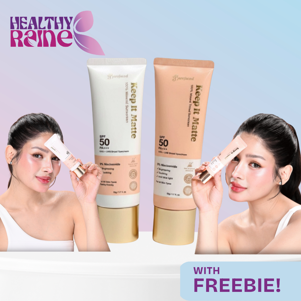 BAREFACED Keep It Matte Mineral Sunscreen & Mineral Tinted Sunscreen ...