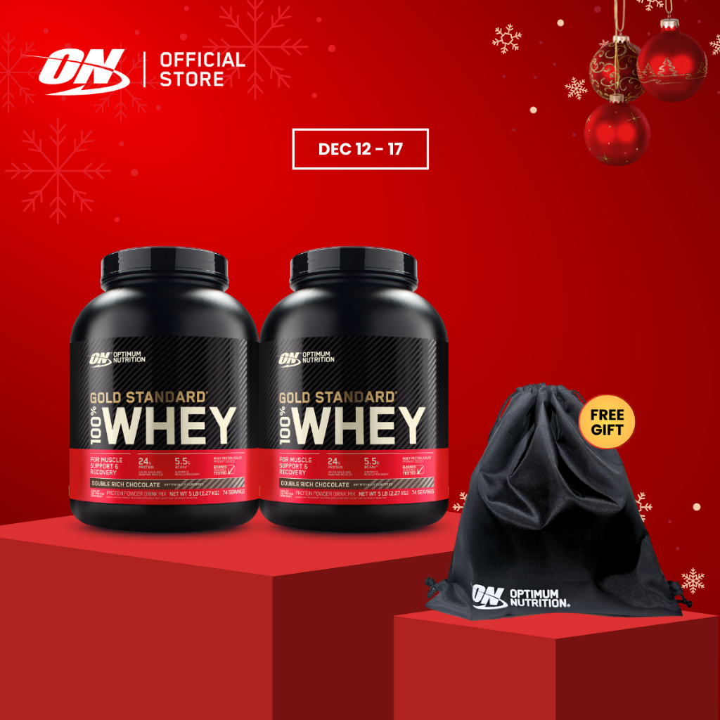 [Twin Pack]Optimum Nutrition Gold Standard 100% Whey Protein 5 lbs x2 ...