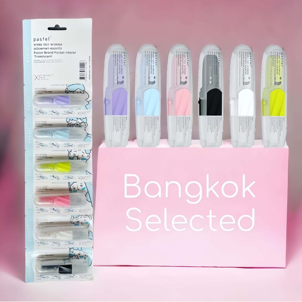 【Ori】6pcs/pack Twin Releaf PASTEL Translucent Pocket Inhaler [Menthol ...