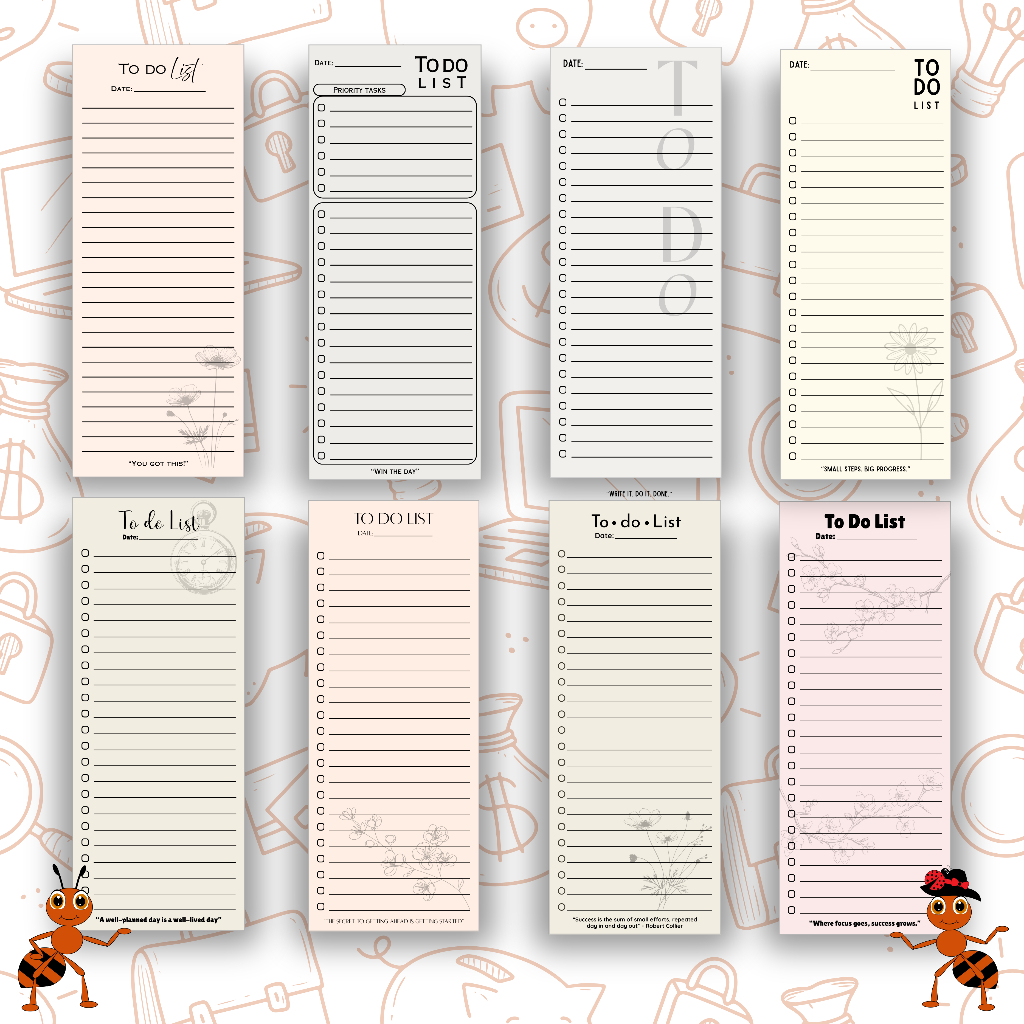 Minimalist To Do List Pad/ Daily Planner Pad/ Simple & Elegant Task ...