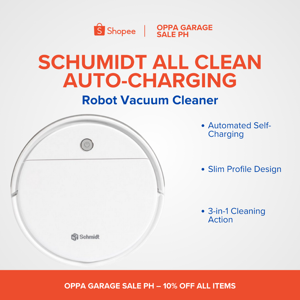 Schumidt All Clean Auto-Charging Robot Vacuum Cleaner | Shopee Philippines