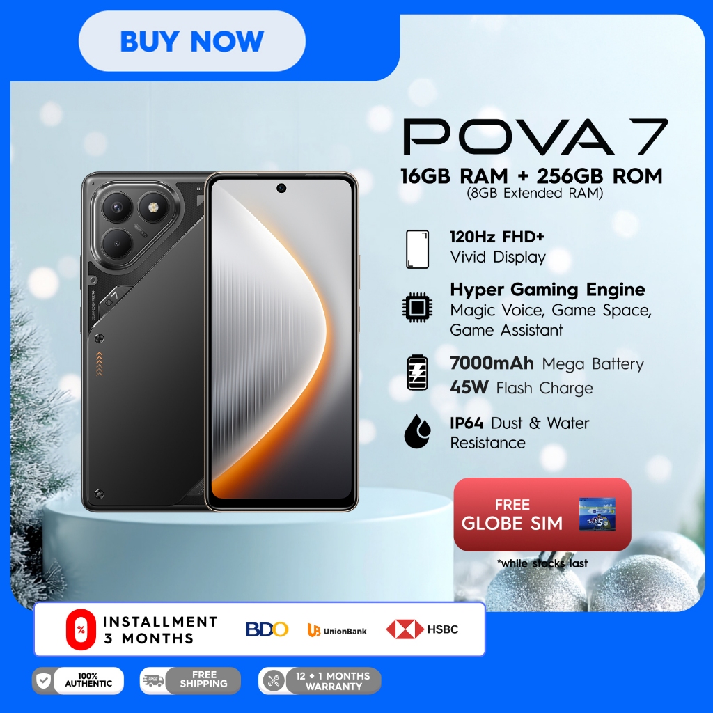 COD POVA 7 8GB RAM+128GB/256GB ROM Helio G100 Ultimate 7000mAh Battery ...