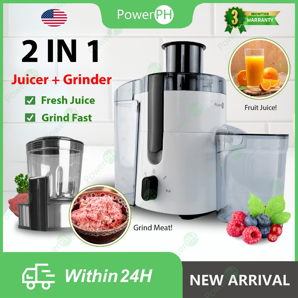 POWERPH Juicer Multifunctional Electric High Power Fruit Vegetable and ...