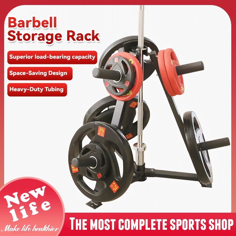 Dumbbell & Barbell Stand - Storage Rack for Dumbbell Plates & Barbell ...