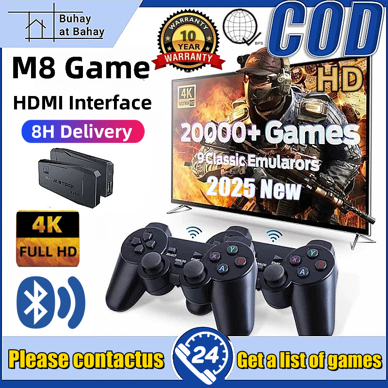 M8 Video Game Console 4K HD 25000+ games built-in 64GB Games Set ...