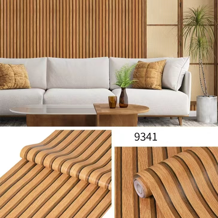 HC Wallpaper waterproof sticker 1roll Modern simplicity wood and ...