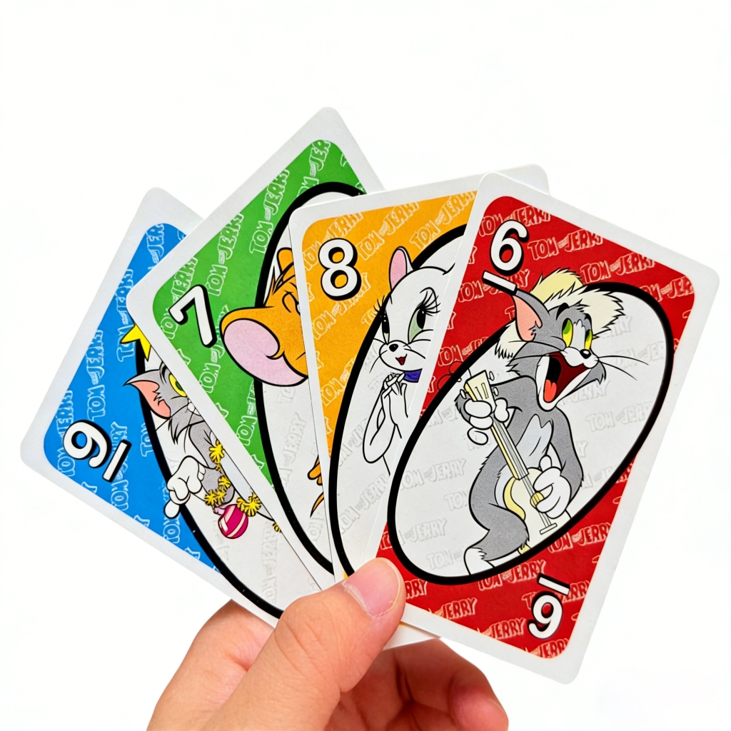 Classic Cartoon UNO Card Game - Multiplayer Casual Party Tabletop ...