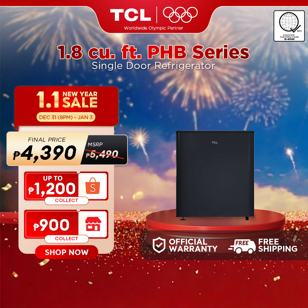 TCL 1.8 cu.ft. Single-Door Mini Refrigerator - TR-59PHB | Shopee ...
