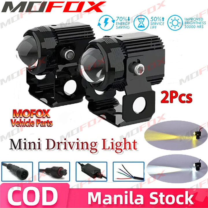 MOFOX 2PCS GP2 Mini Driving Light Waterproof Motorcycle Spotlight ...