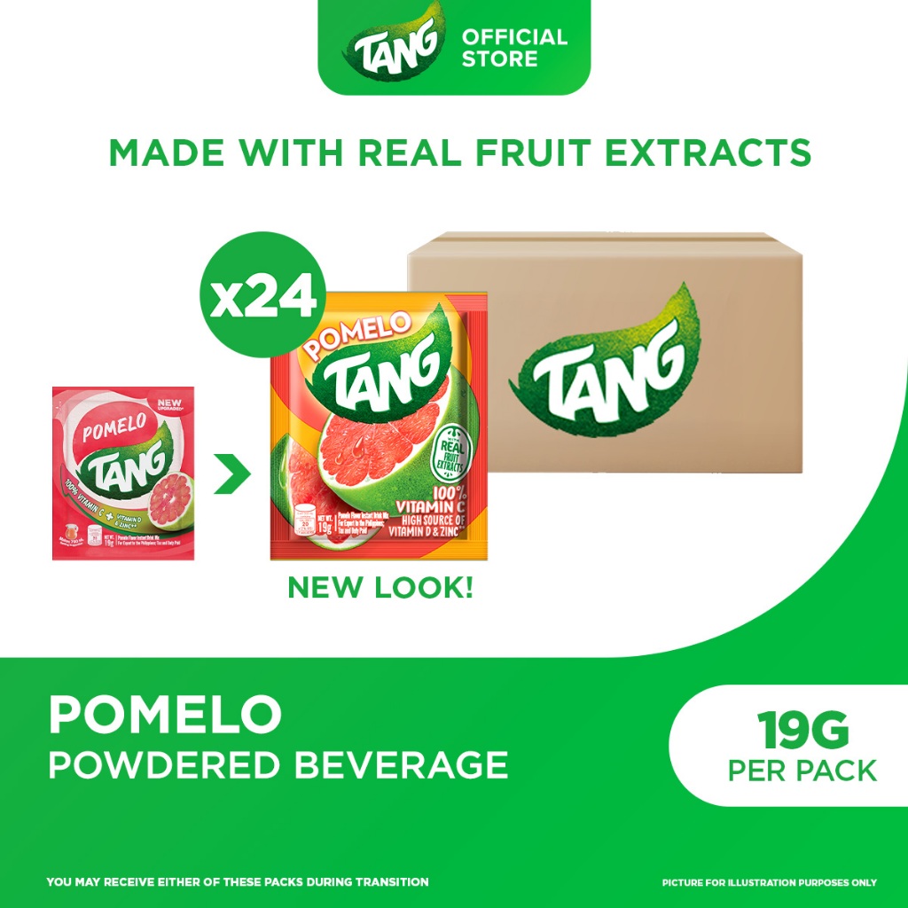 Tang Instant Drink Mix - Pomelo Flavor 19g (Set of 24) | Shopee Philippines