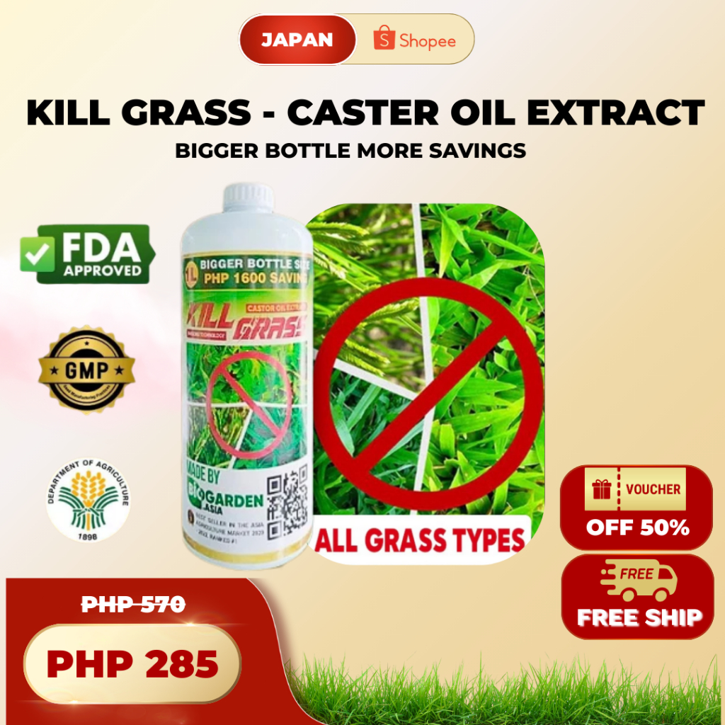 KillGrass - Organic Herbicide from Castor Oil (GrassKiller) 500ml ...