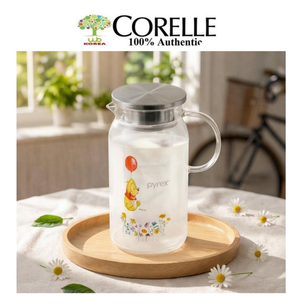 CORELLE PYREX Glass Water Bottle Pitcher 1L Winnie The Pooh | Shopee ...