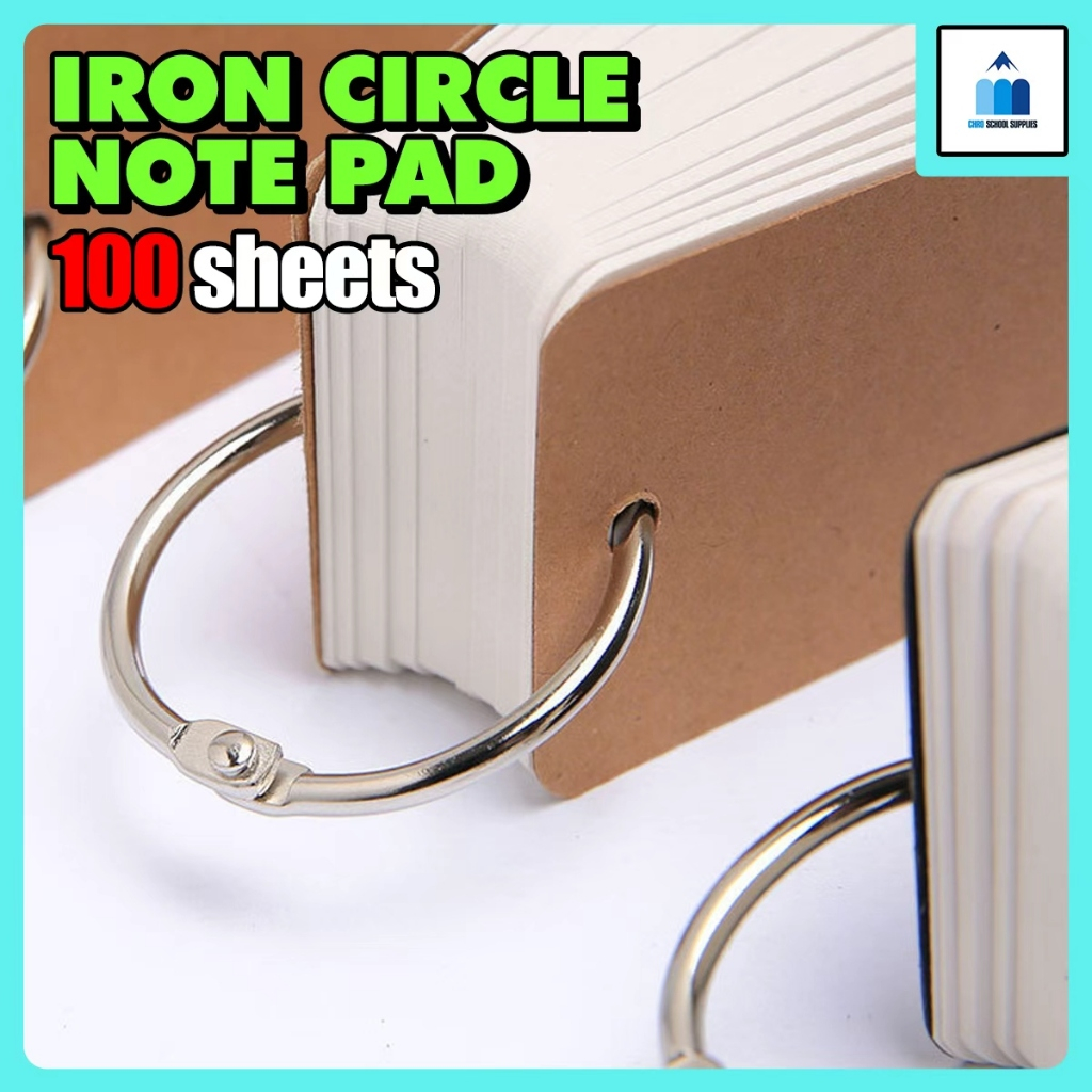Paper Mini 100 Sheets School Supplies Flashcards With Binder Notepads ...