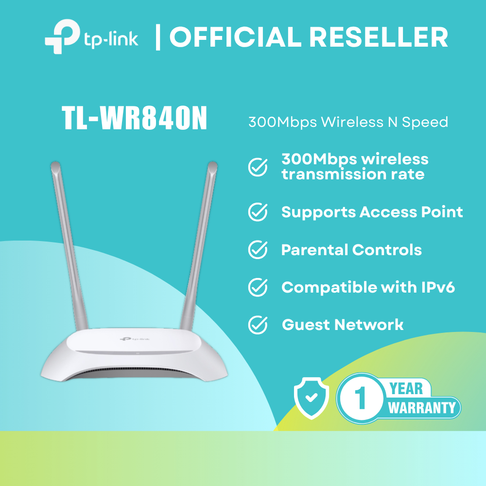 TP-Link TL-WR840N - 300Mbps WiFi 4 - Wireless N Router itw | Shopee ...