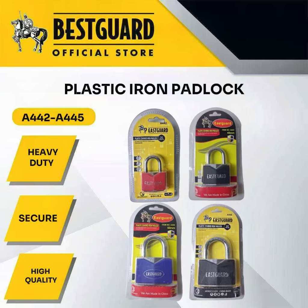 A441-A445 High Quality security plastic covered iron padlock with body ...