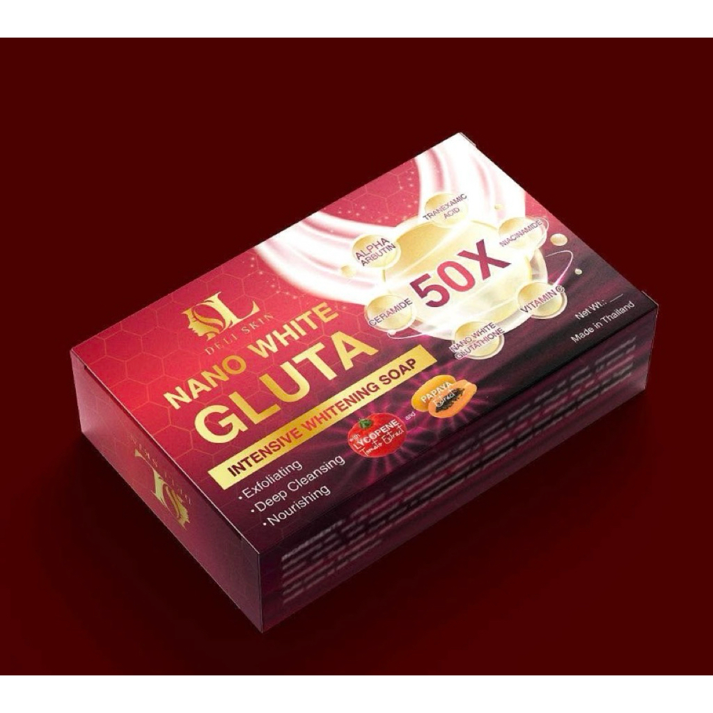 DELI SKIN NANO WHITE GLUTA WHITENING SOAP | Shopee Philippines