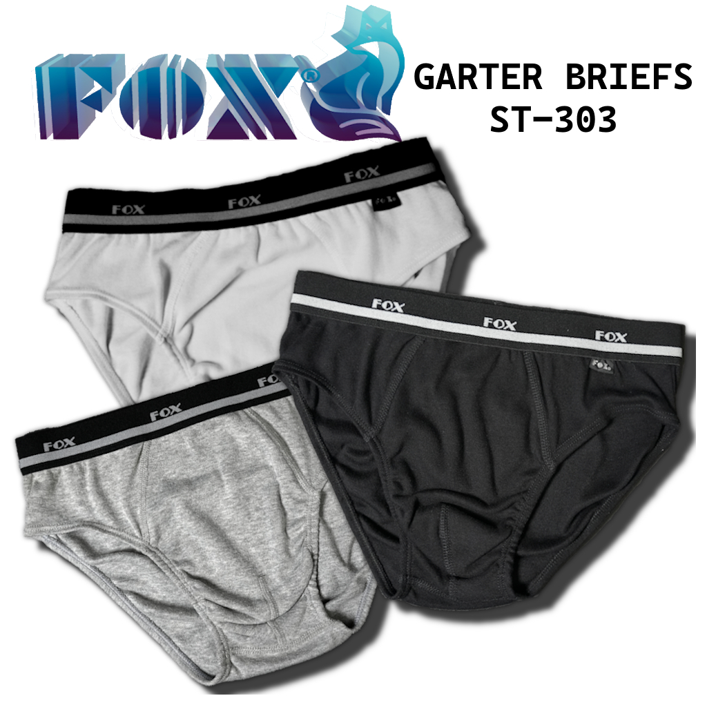 FOX Garter Brief (303) Men's Cotton Underwear (1pc 3pcs S M L XL 2XL ...