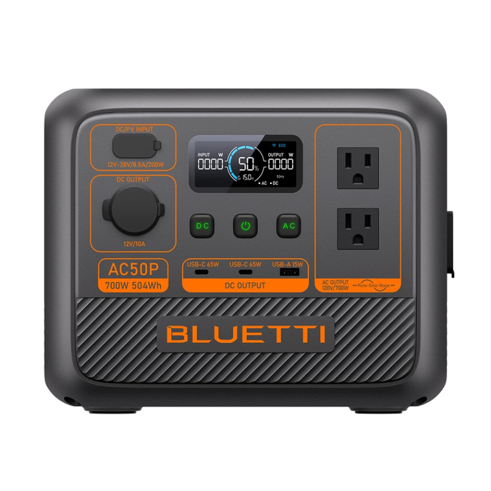 BLUETTI AC50P 300W Portable Power Station 500Wh Solar Generator for ...