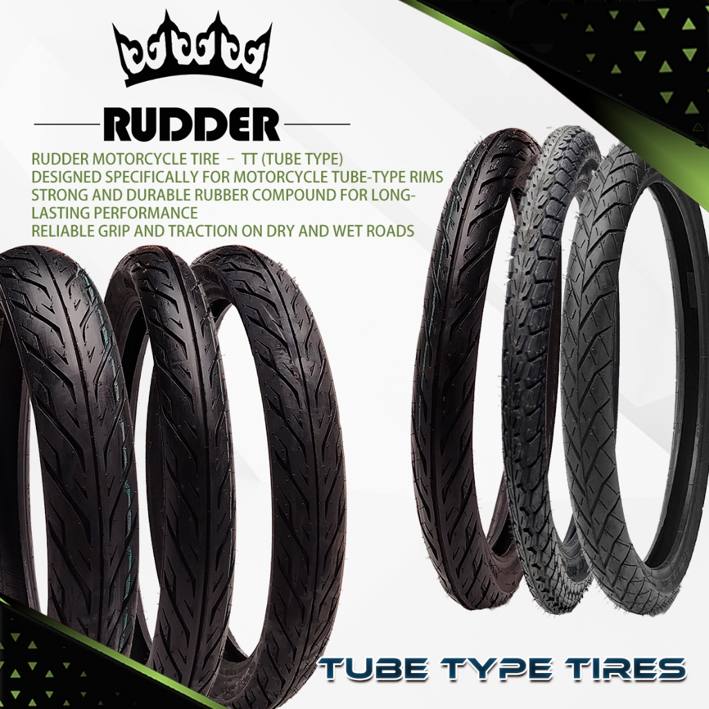 RUDDER Tubetype Tire | TubeType Pattern | Durable & Reliable Motorcycle ...