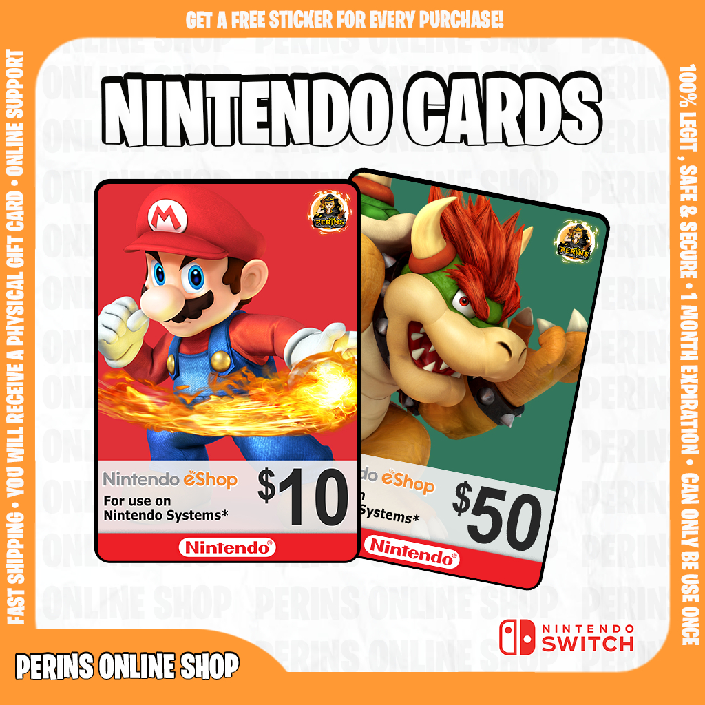 Nintendo eShop Cards with free stickers! | Shopee Philippines