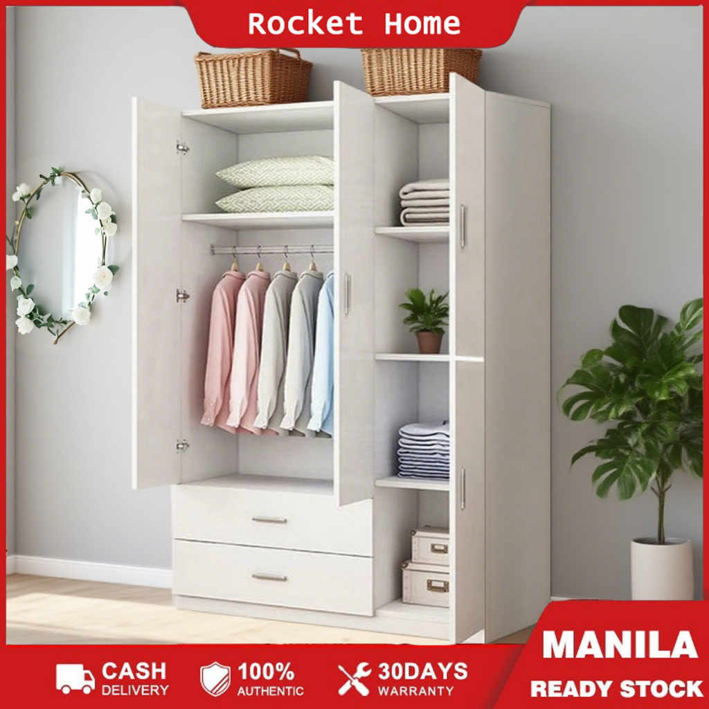 Wooden Wardrobe Cabinet For Clothes Modern Wardrobe With Drawer Storage ...