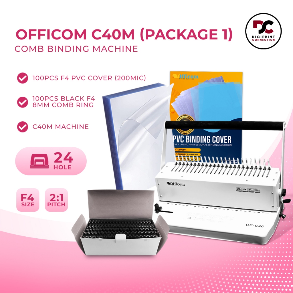 F4 Size Comb Binding Machine (Long | Legal) C40M Heavy Duty Binder ...