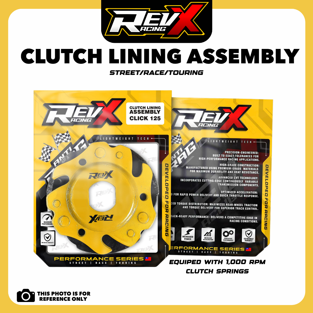 Revx Racing PREMIUM CLUTCH LINING ASSEMBLY FOR CLICK/M3/BEATFI/ADV ...
