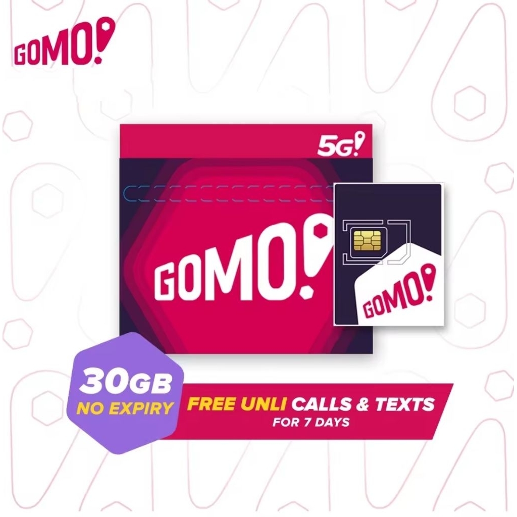 Gomo SIM with 30GB or 60GB No Expiry 5G + LTE Nano SIM | Shopee Philippines