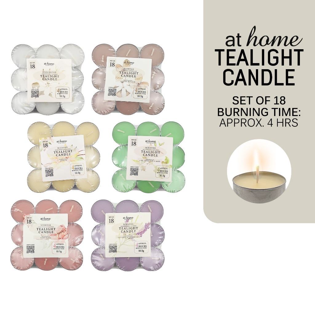AT HOME Decor Candle Essential True Tealight/Tia Scented Candles ...