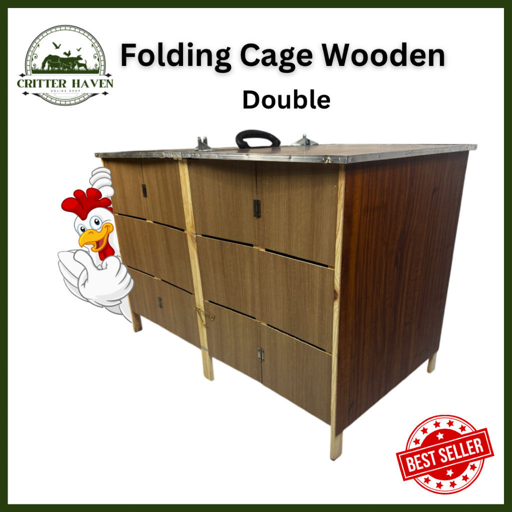 Folding Cage Wooden double / Matibay / Marine plywood / Mabigat ...