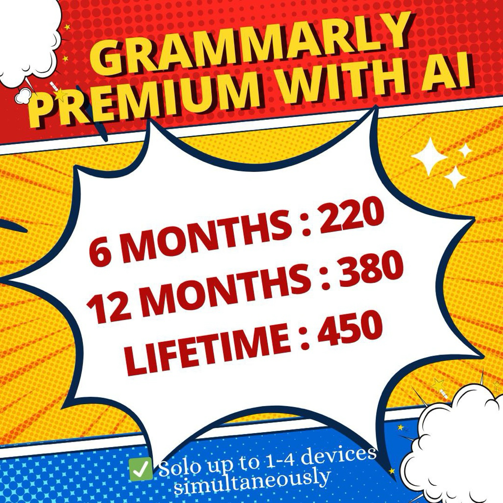 GRAMMARLY PREMIUM WITH AI | Shopee Philippines
