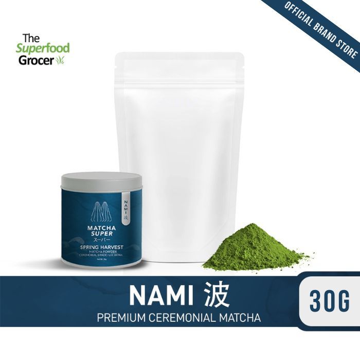 Matcha Super Nami Premium Ceremonial Matcha Powder 30g IN PLAIN WHITE ...