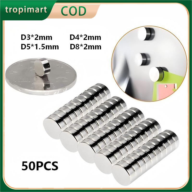 50PCS Neodymium Magnets Small Disc Strong Magnetic For DIY Crafts ...