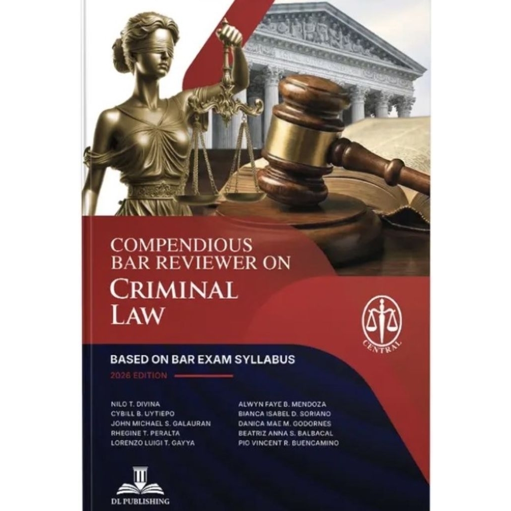 Compendious Bar Reviewer on Criminal Law: Based on Bar Exam Syllabus ...
