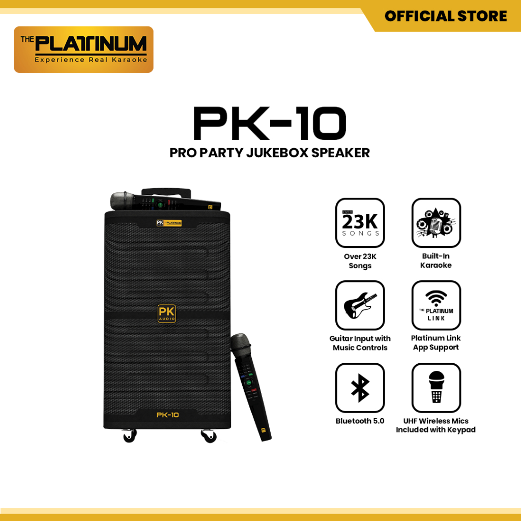 Platinum Karaoke PK10 Pro Party Jukebox Bluetooth Speaker | Shopee ...