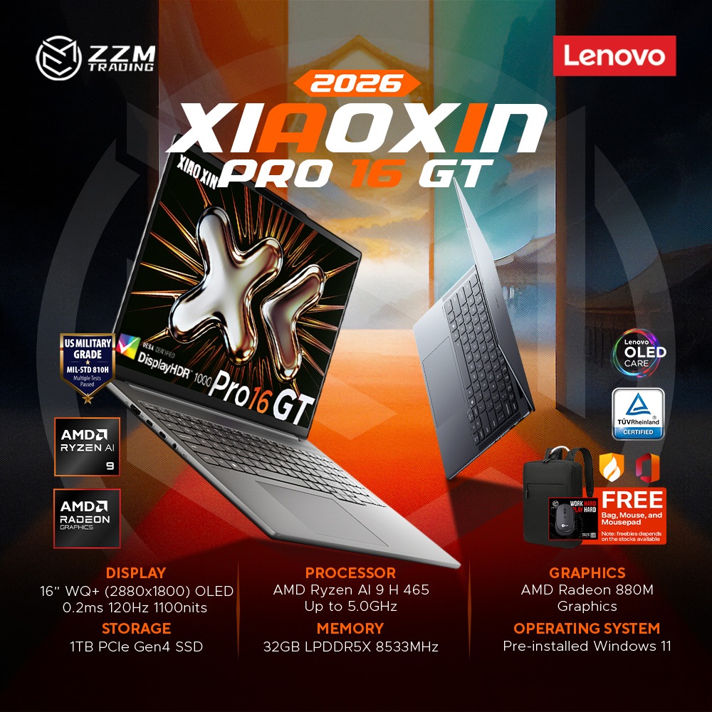 Lenovo Xiaoxin Pro 16 GT 2026 AMD Ryzen AI 9 H465 Radeon 880M 32GB 1TB ...