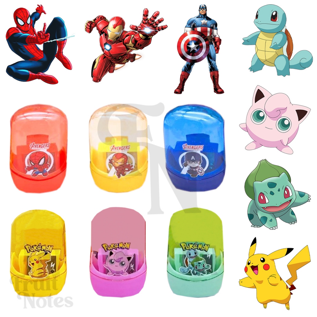 VG355 Avengers Pokemon Themed Pencil Sharpener (For boys) | Shopee ...