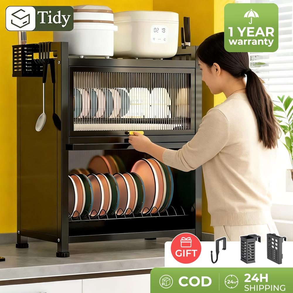 TIDY Dish Rack Cabinet Kitchen Organizer Steel Metal Countertop Storage ...