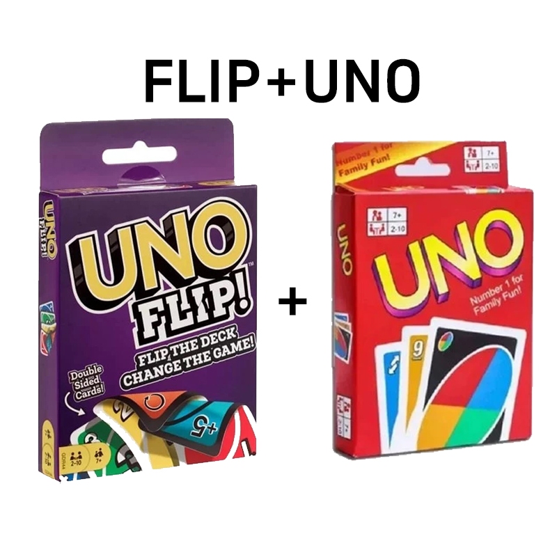 UNO Flip! + No Mercy + DOS + Classic UNO Card Game Bundle | Authentic ...
