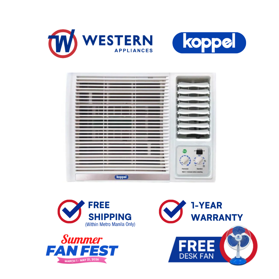 Koppel 1.0HP Window Type Air Conditioner KWR09M4A2 | Shopee Philippines