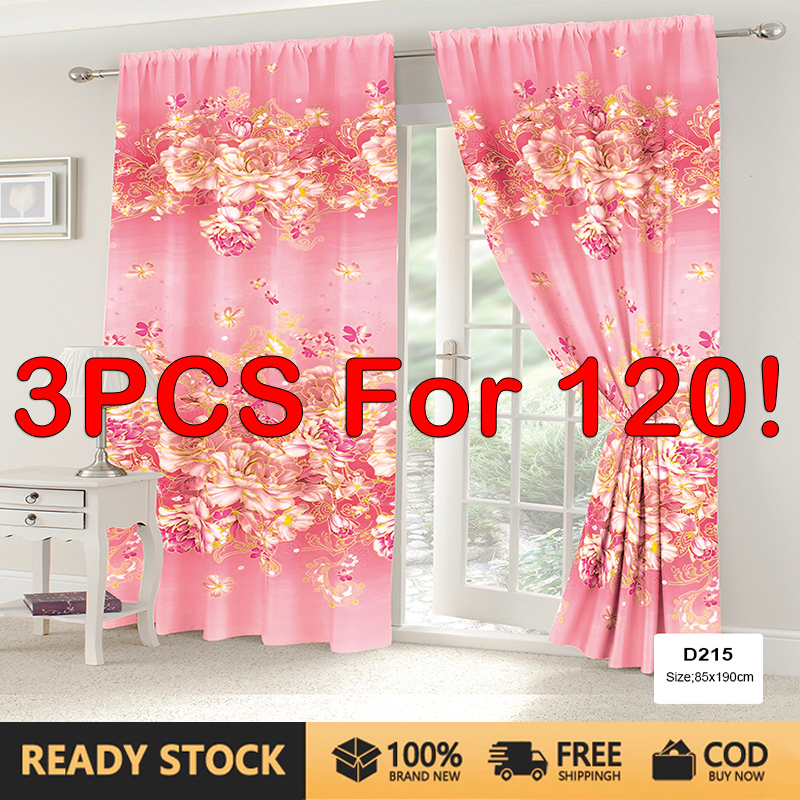 3Pcs For 120 Curtains Set For Home 90*190cm Cortina New Design Kurtina ...