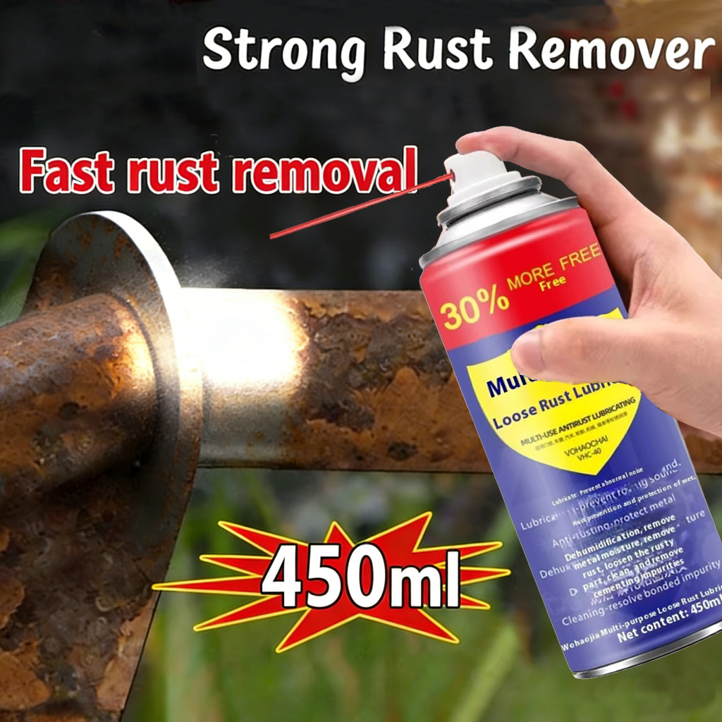 Strong Rust Remover Spray for Metal Steel Anti-Rust Lubricant Cleaner ...